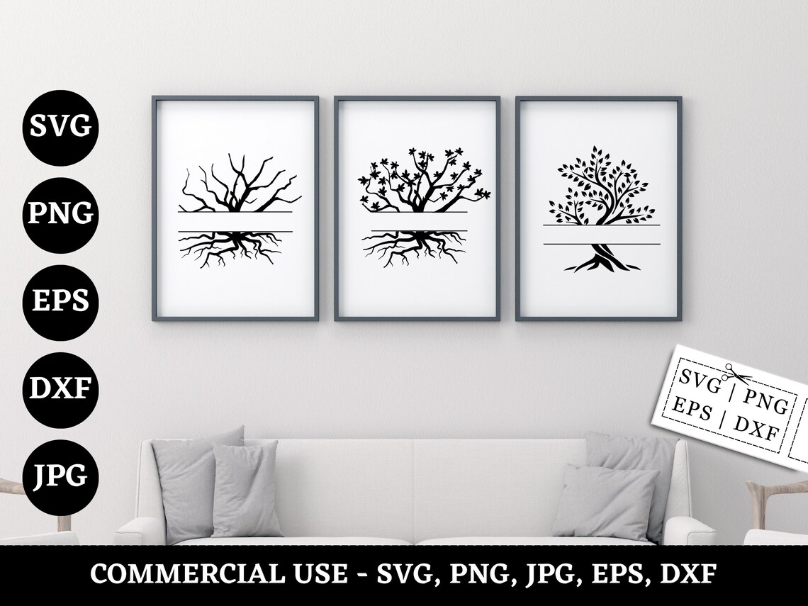 Tree SVG Bundle, Tree Silhouette Svg, Tree SVG, Trees Svg, Forest Svg ...