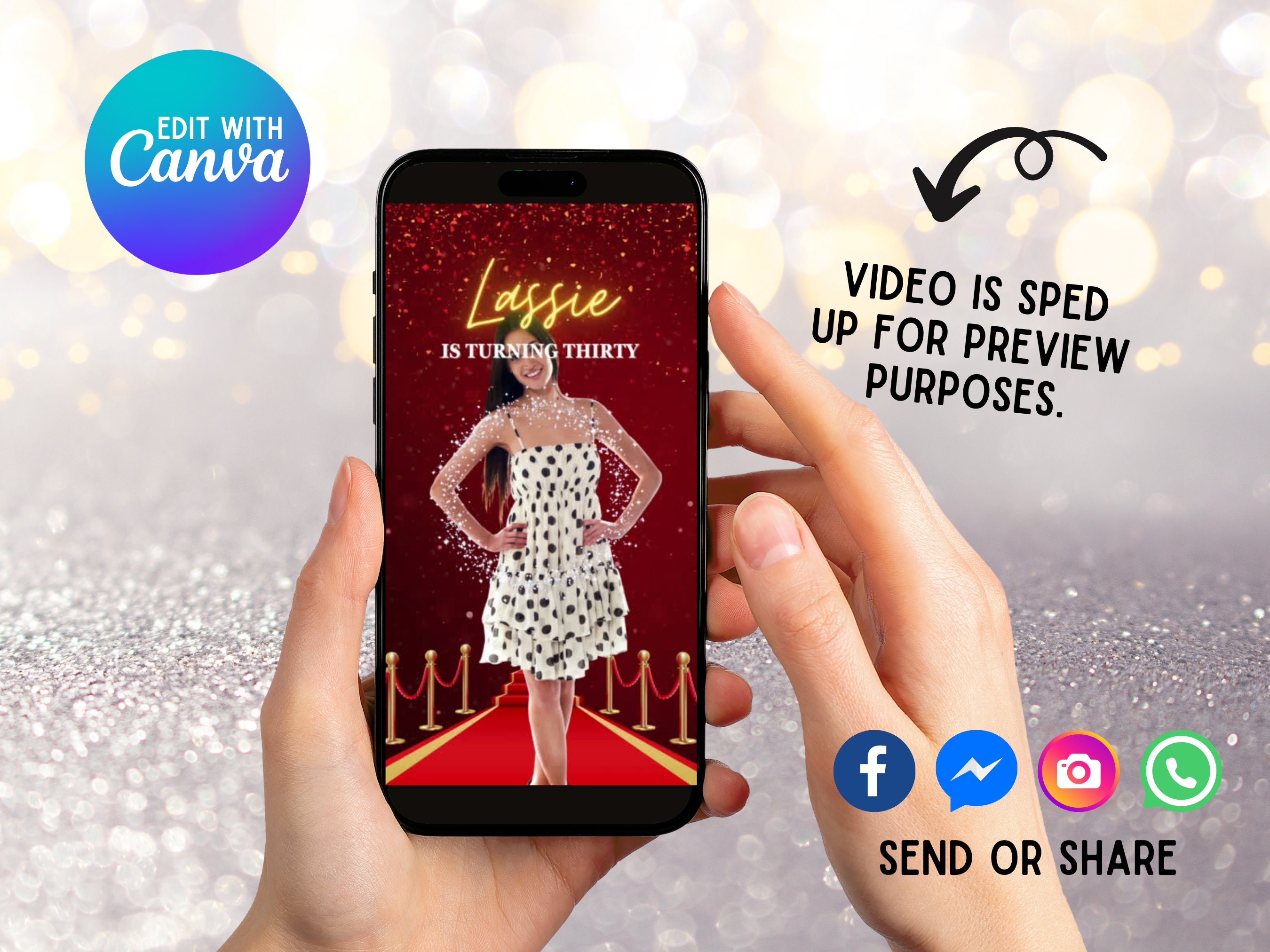 Red Carpet Animated Video Invitation, Video Evite, Video Invite With ...