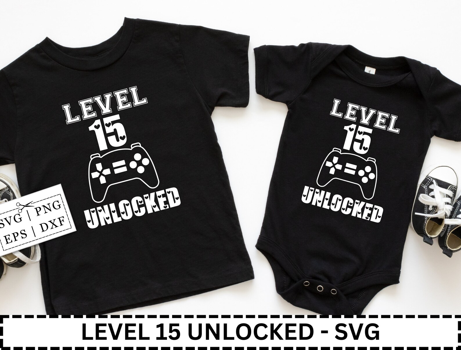 Level 15 Unlocked Svg, 15th Birthday Svg, Gamer Shirt Svg, 15 Years Old ...