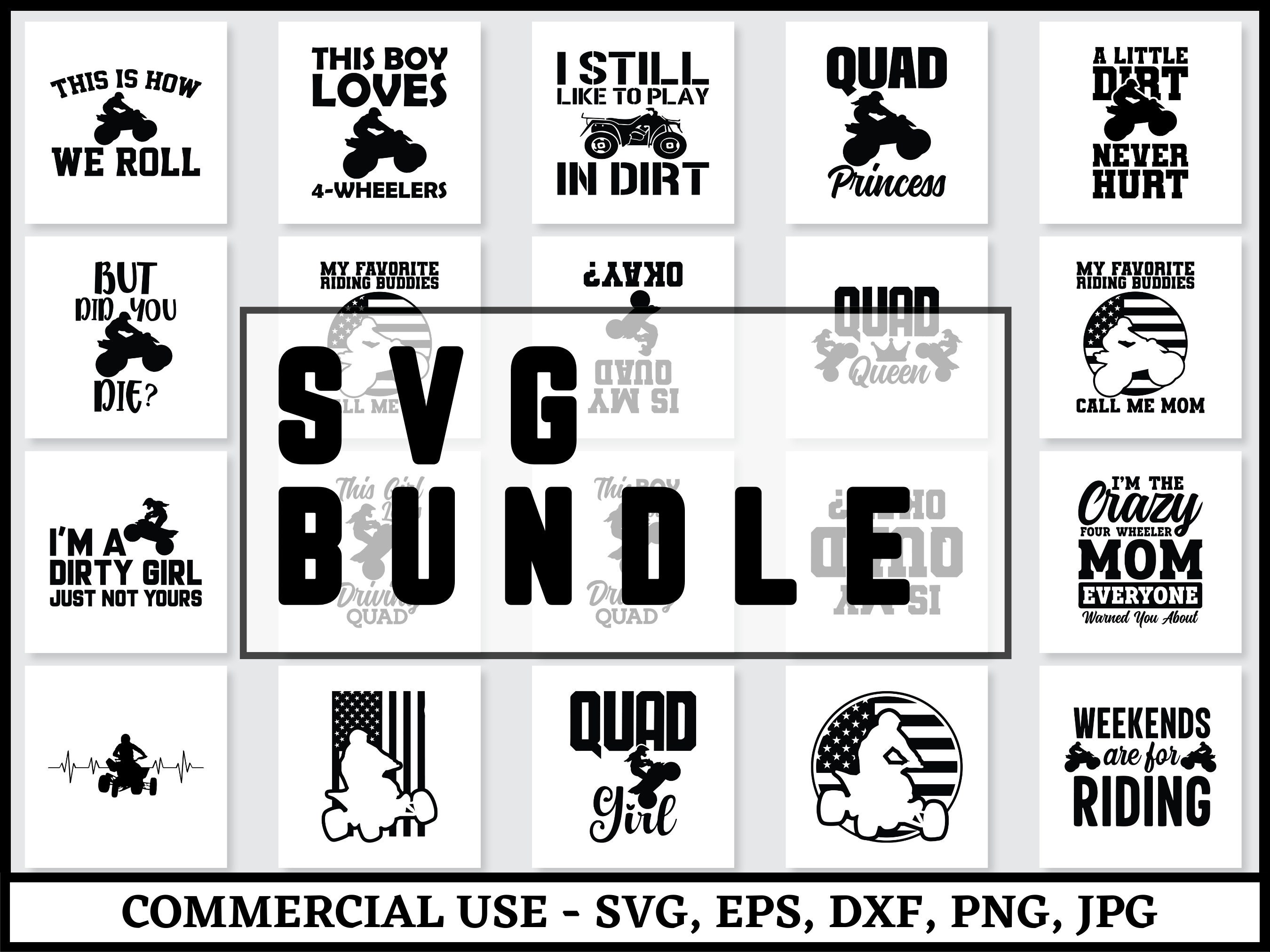 Quad Svg Bundle, Quad Png Bundle, Four Wheeler Svg Bundle, Four Wheeler ...