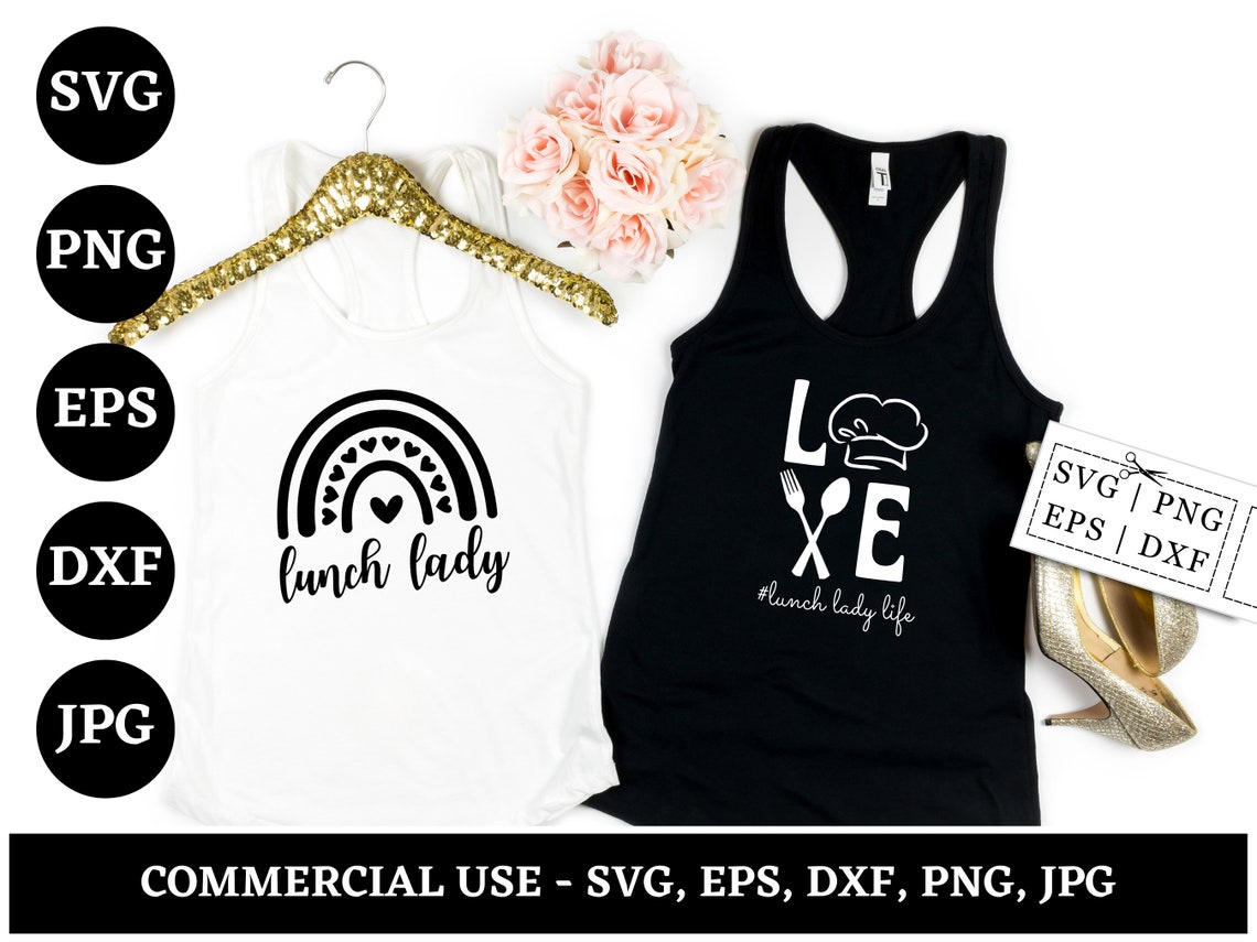 Lunch Lady Svg Bundle, Lunch Lady Shirt Design Bundle, Svg, Png, Esp ...