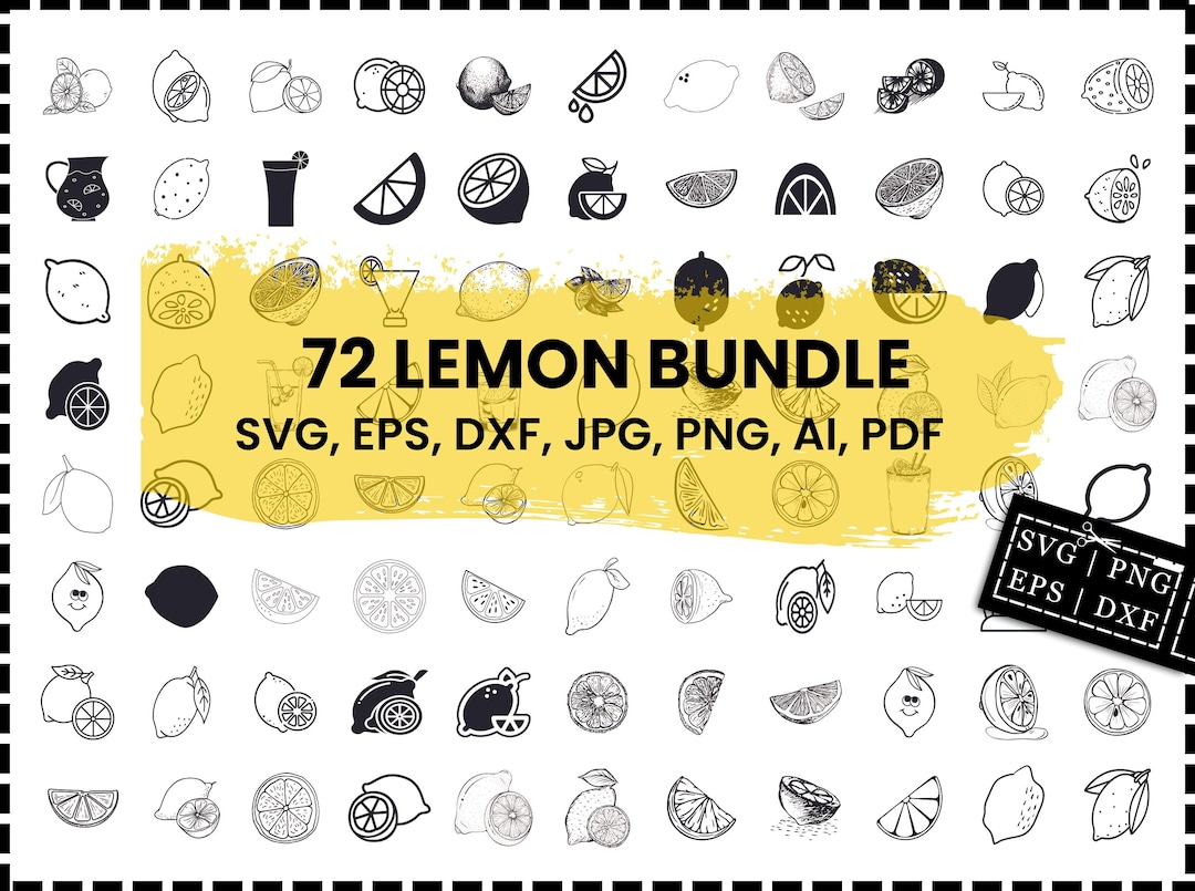 Lemon Svg Bundle, Lemon Svg, Lemon Clipart, Lemon Graphics, Lemon ...