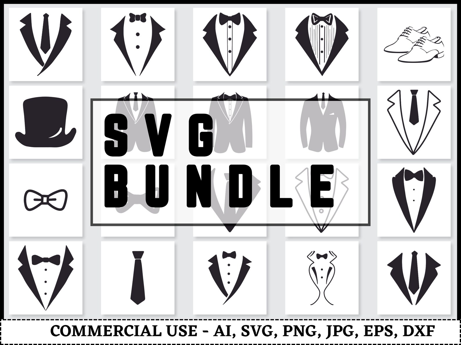 Tuxedo SVG Bundle, Tuxedo SVG, Tuxedo Clipart, Suit Svg, Gentleman Svg ...