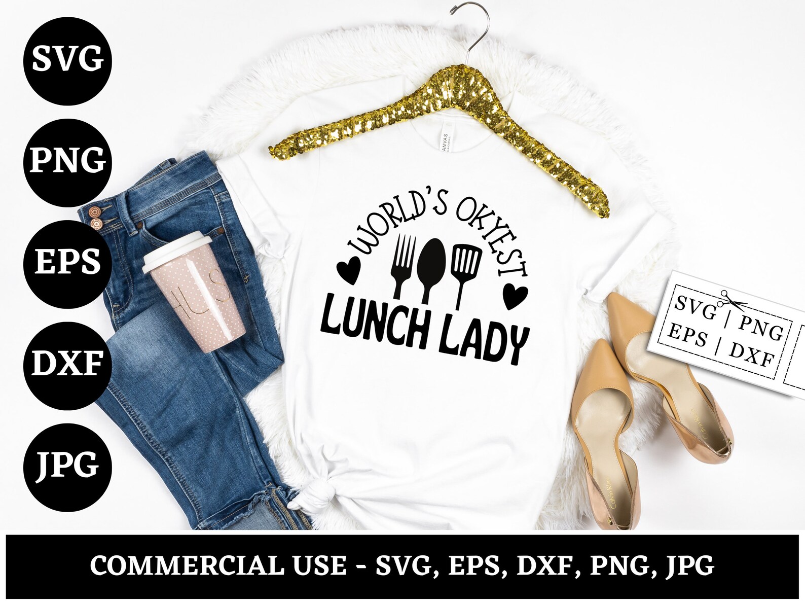 Lunch Lady Svg Bundle, Lunch Lady Shirt Design Bundle, Svg, Png, Esp ...