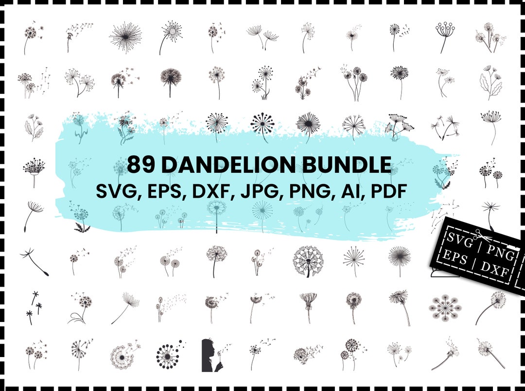 Dandelion Svg Bundle, Dandelion Svg, Dandelion Png, Dandelion Cricut ...