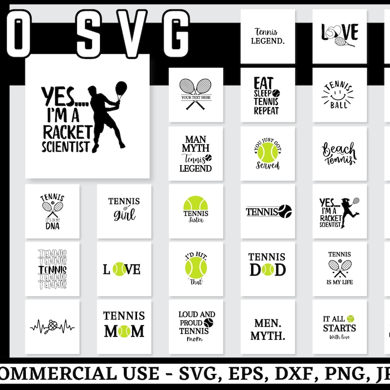 Tennis Racket Svg - Etsy