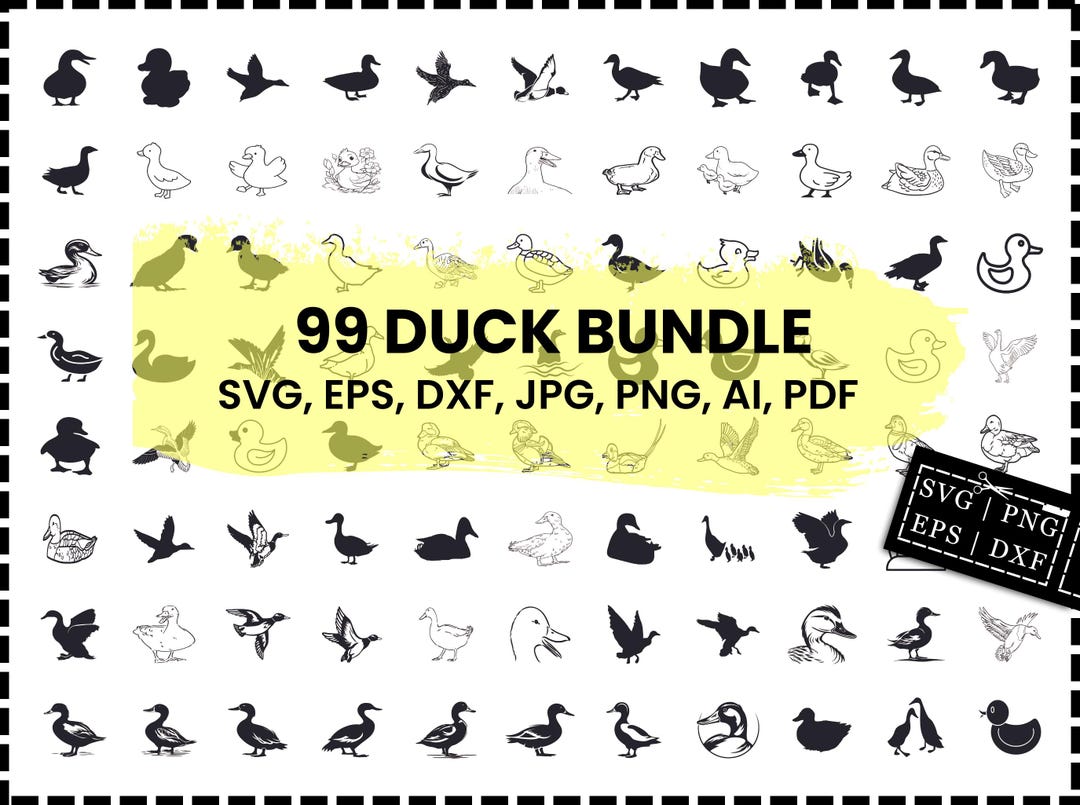 Duck Svg Bundle, Duck Dxf, Duck Png, Duck Eps, Duck Vector, Duck Cut ...