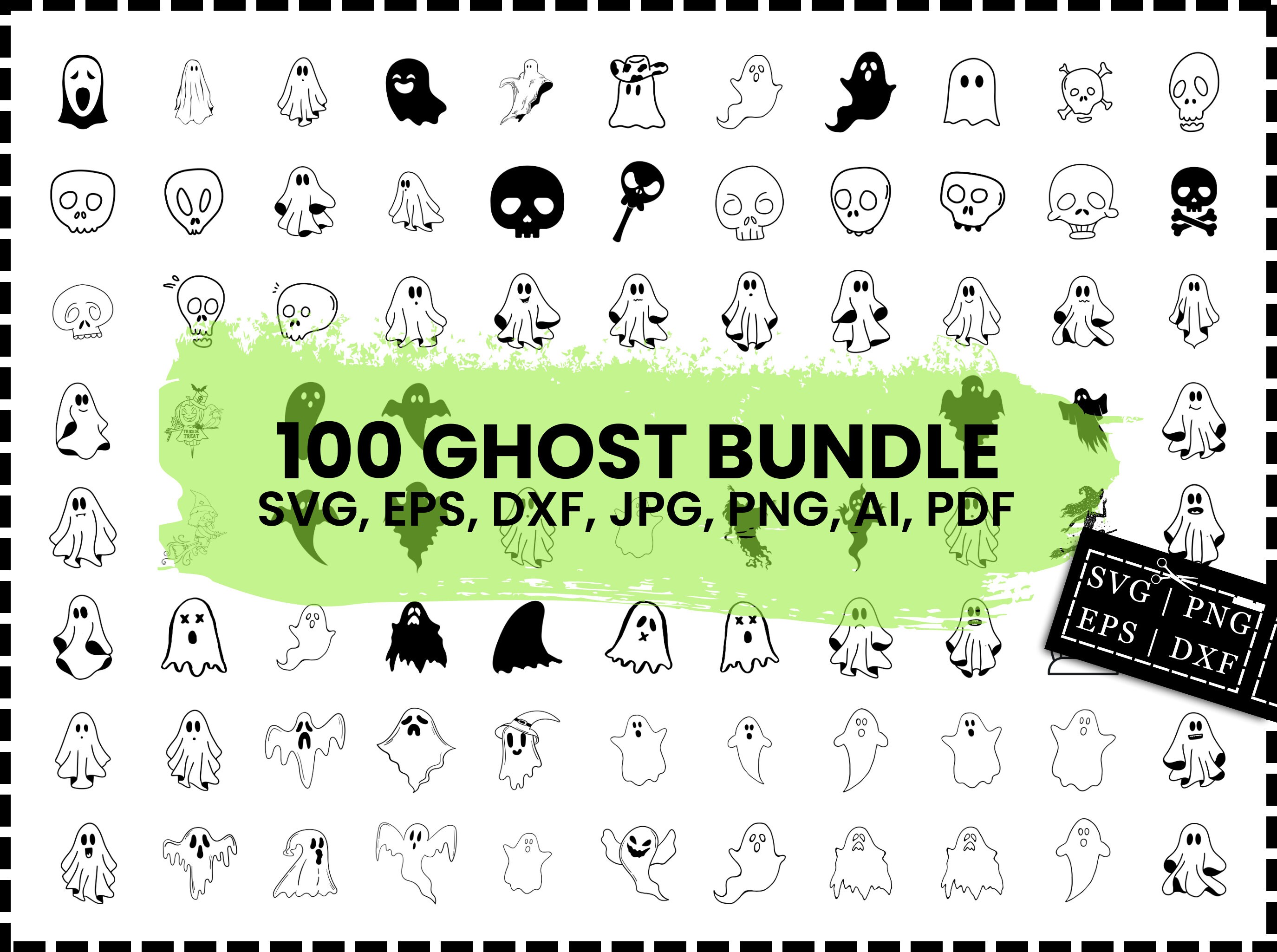 Ghost SVG Bundle, Halloween Ghost SVG, Cute Ghost Png, Ghostbusters Svg ...