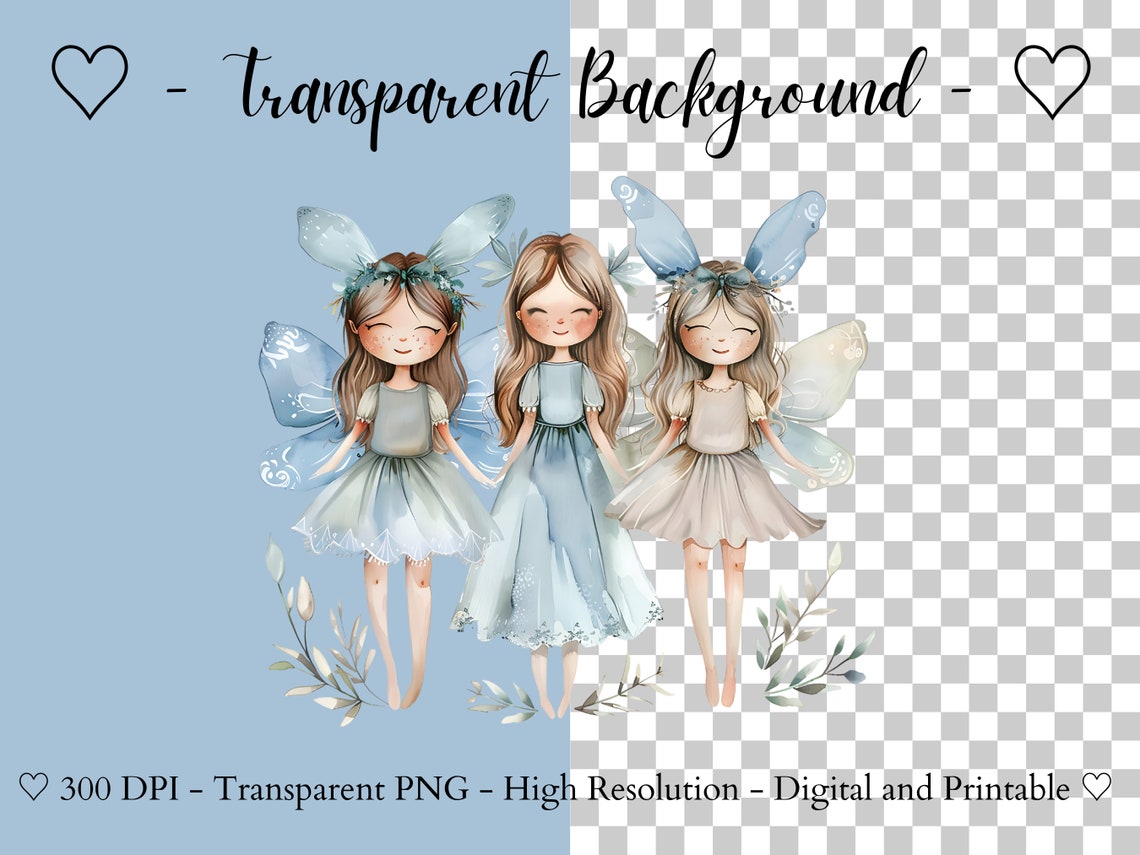 Watercolor Blue Fairy Clipart, Fairies Clipart Png, Blue Fairy Clipart ...