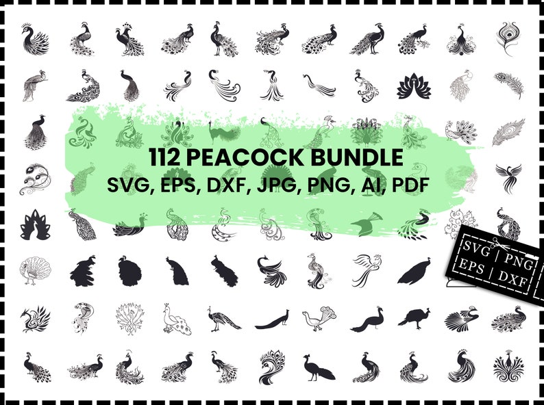 Peacock Svg Bundle, Peacock Dxf, Peacock Png, Peacock Eps, Peacock ...