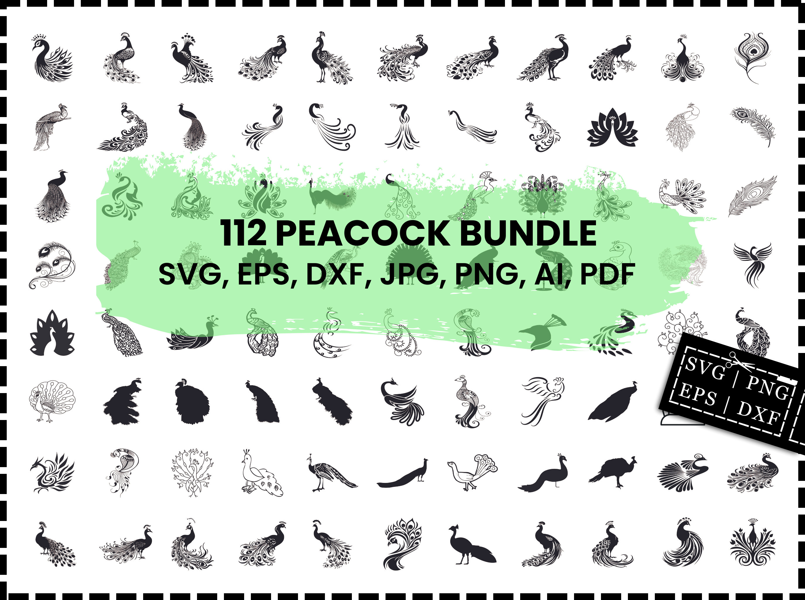 Peacock Svg Bundle, Peacock Dxf, Peacock Png, Peacock Eps, Peacock ...