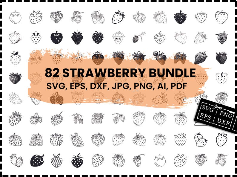 Strawberry Svg Bundle, Strawberry Svg, Strawberry Clipart, Fruit Svg ...