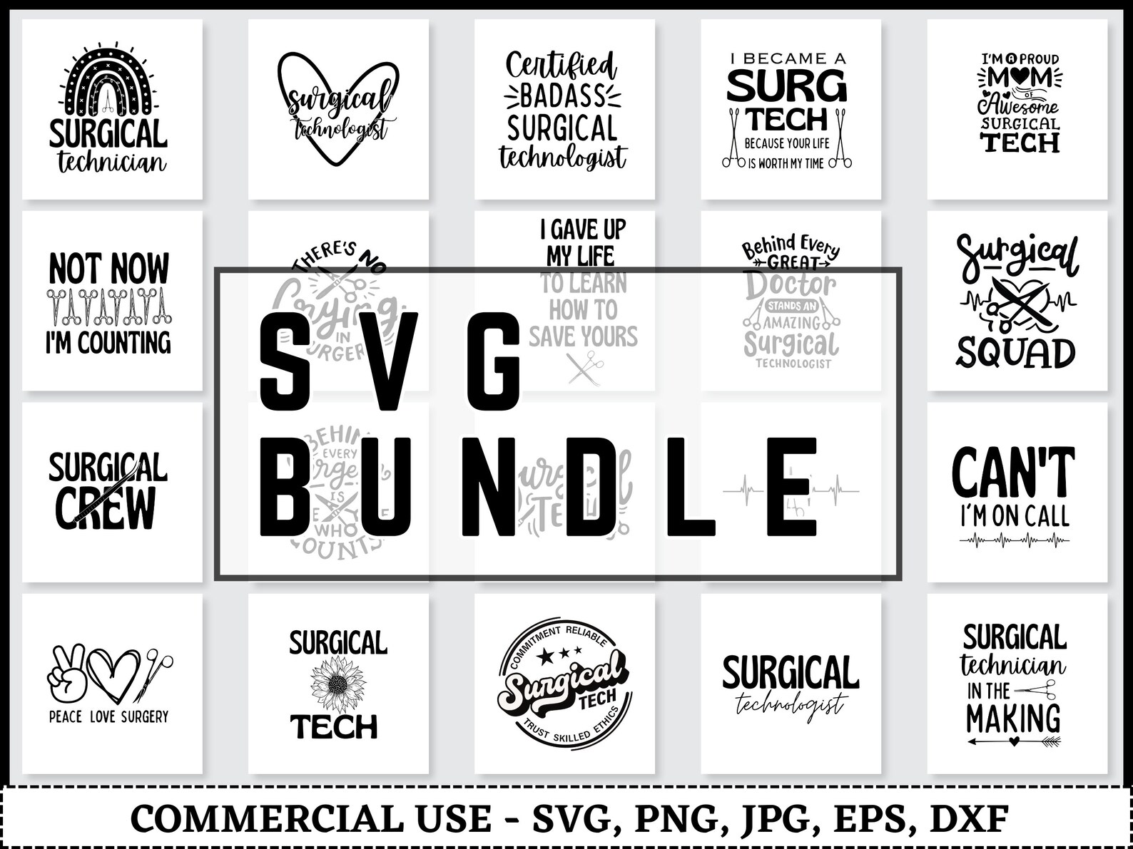 Surgical Technician Svg Bundle, Surgical Tech Svg, Surgical Technical ...