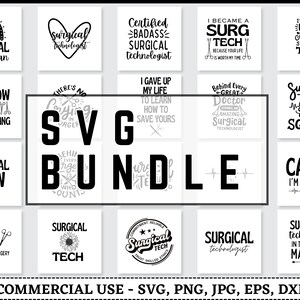 Surgical Technician Svg Bundle, Surgical Tech Svg, Surgical Technical ...