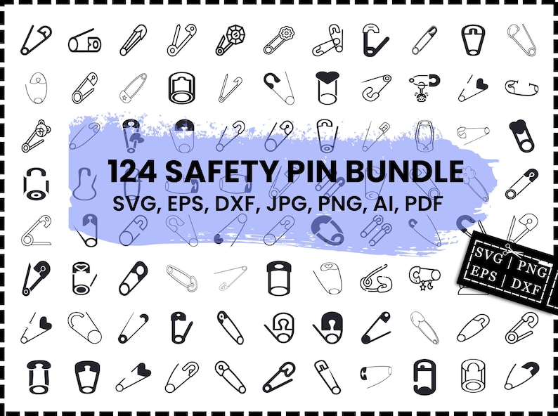 Safety Pin Svg Bundle, Svg Files for Cricut, Safety Pin Png, Safety ...