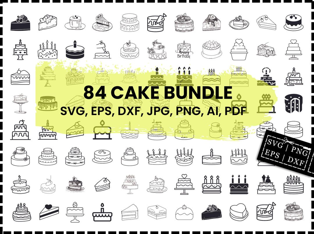 Cake Svg Bundle, Cupcake Svg, Muffin Svg, Bakery Svg, Birthday Cake Svg ...
