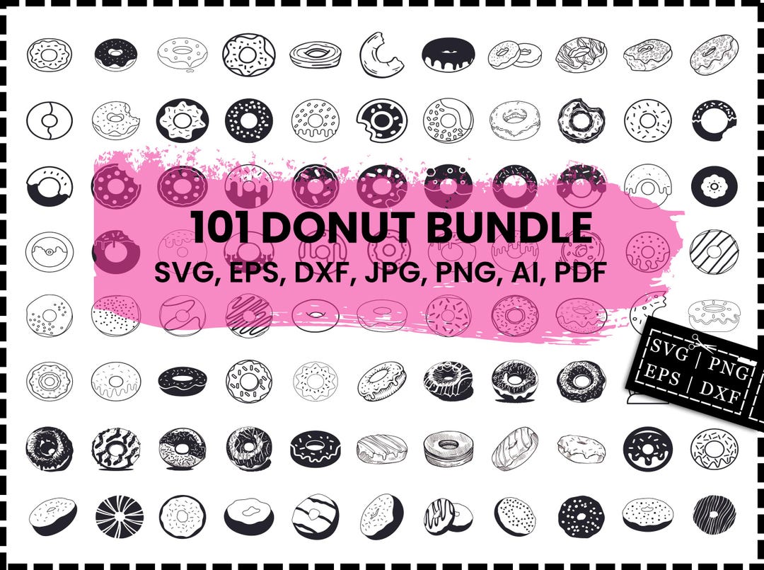 Donut Svg Bundle, Donut Svg, Donut Clipart, Doughnut Svg, Sprinkle ...