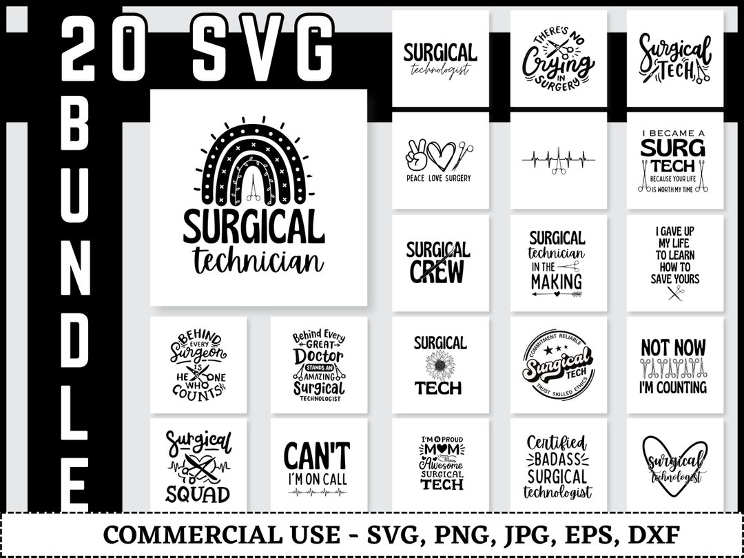Surgical Technician Svg Bundle, Surgical Tech Svg, Surgical Technical ...