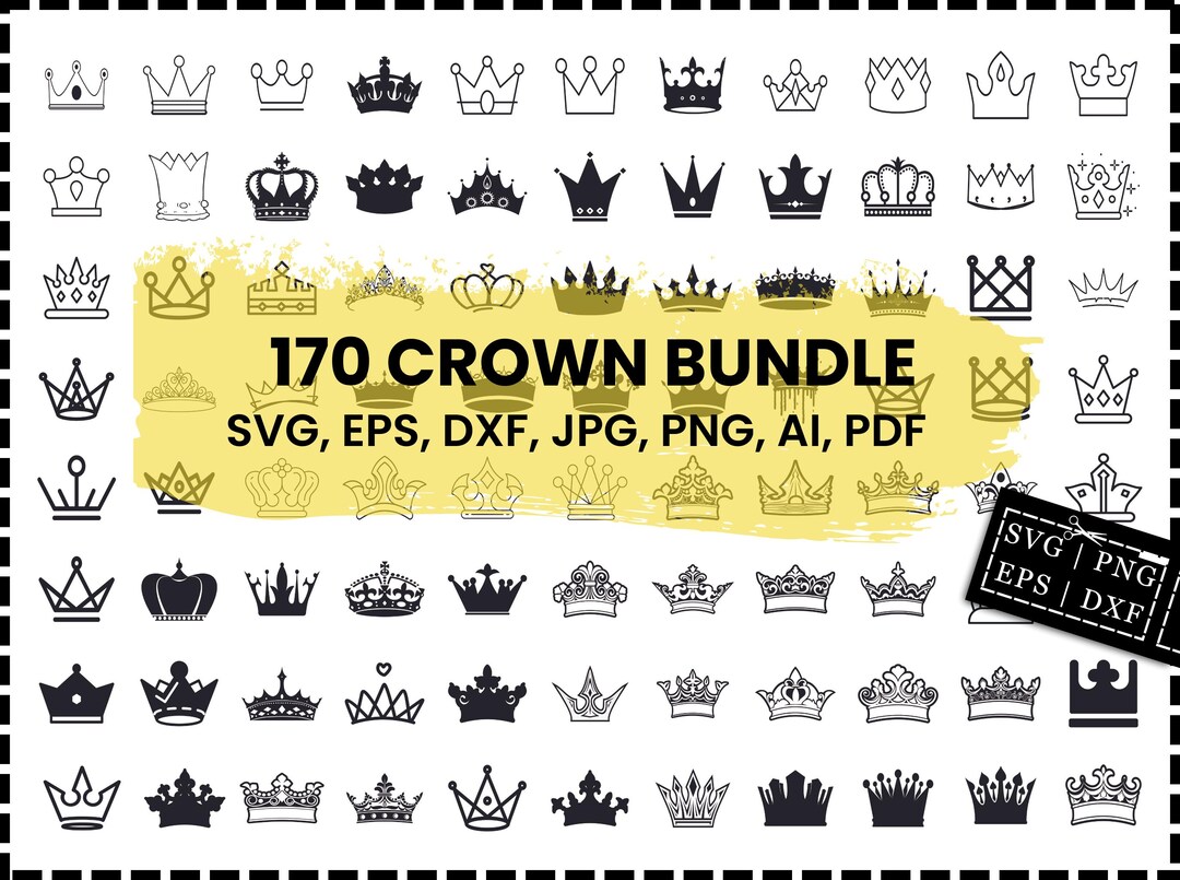 Crown Svg Bundle, Princess Svg Bundle, Crown Cut File, Crown Clipart ...