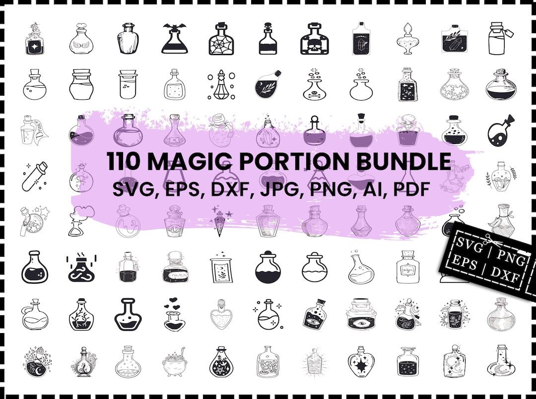 Magic Potion Svg Bundle, Love Potion Svg, Witch Potion Svg, Magic ...