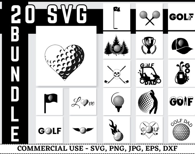 Golf SVG, Golf SVG Bundle, Golf Monogram Svg, Golf Clipart, Golf PNG ...