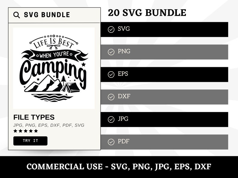 Camping SVG Bundle Camper Svg Camp Life Svg Summer Svg - Etsy