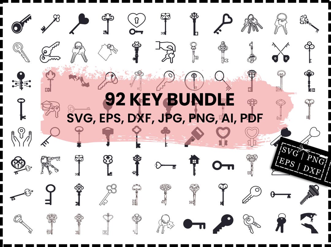Key Svg, Key Clipart, Keys Svg Bundle, Magic Key Svg, Vintage Key Svg ...