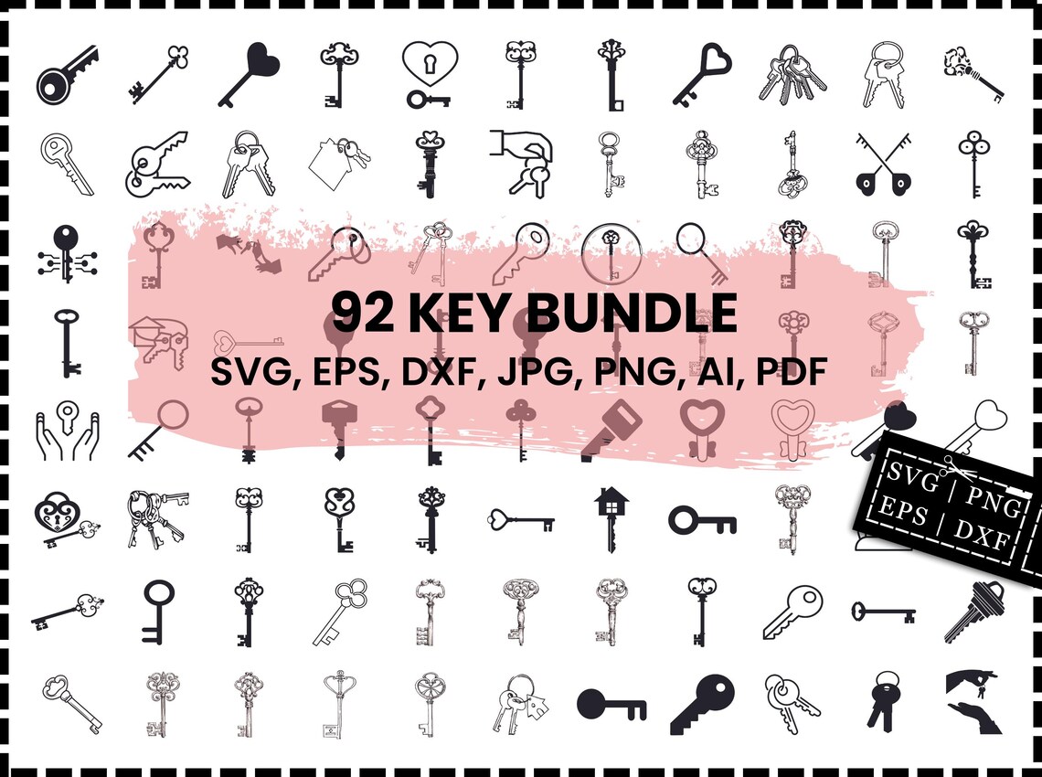 Key Svg, Key Clipart, Keys Svg Bundle, Magic Key Svg, Vintage Key Svg ...