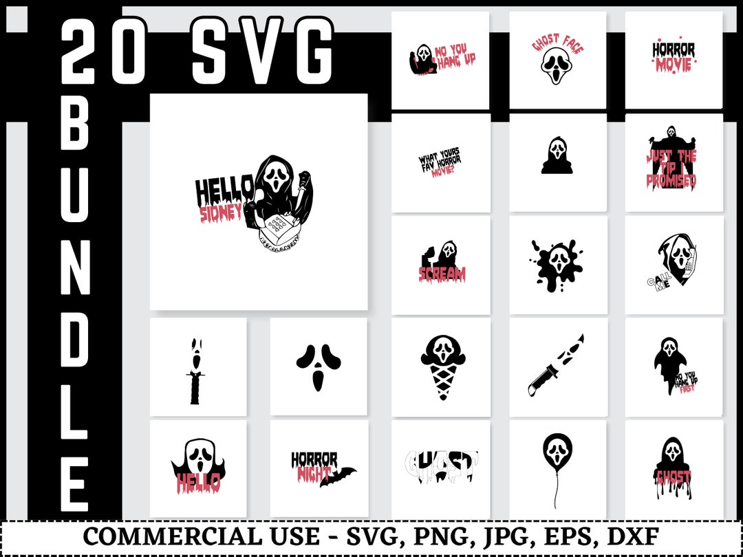 Scream Svg Bundle Scream Svg Ghost Face Svg Horror Svg - Etsy Canada
