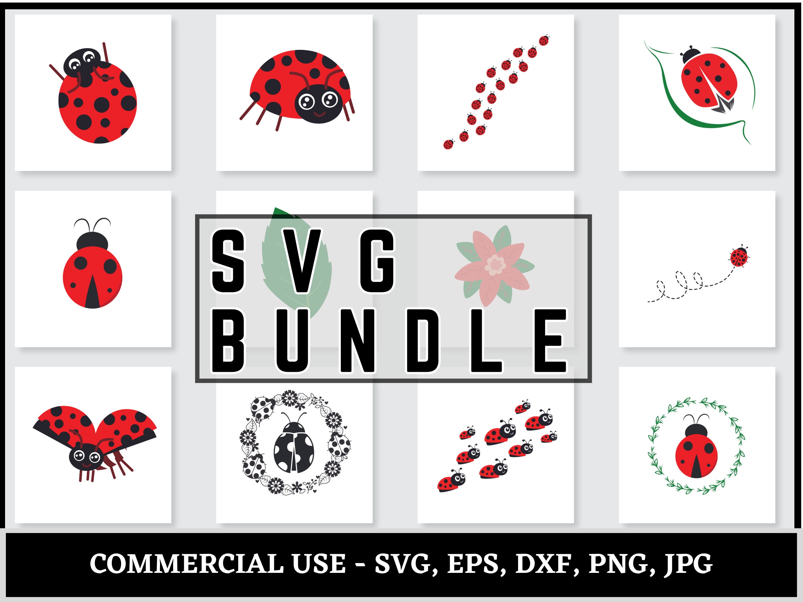 Ladybug SVG, Ladybug Bundle SVG Files, Ladybug SVG Layered, Ladybug ...