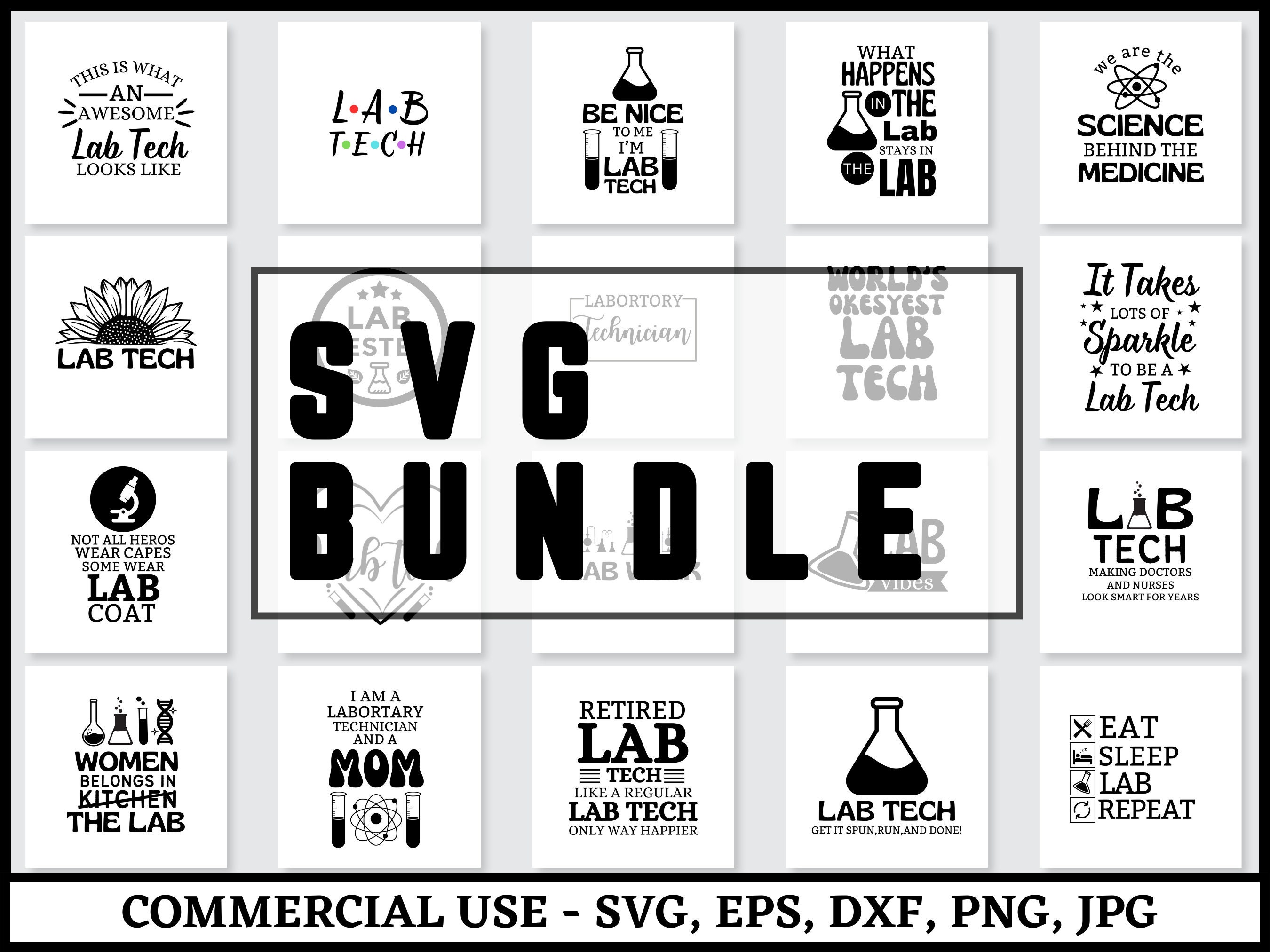 Lab Tech Svg Bundle, Cricut Lab Tech Png Bundle, Laboratory Tech ...
