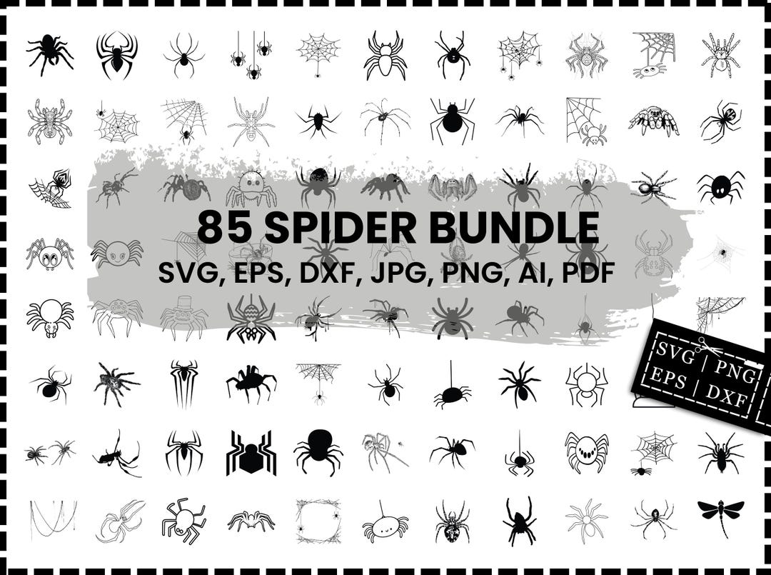 Spider Svg Bundle, Spiders Svg, Tarantula Svg, Black Widow Spider Svg ...