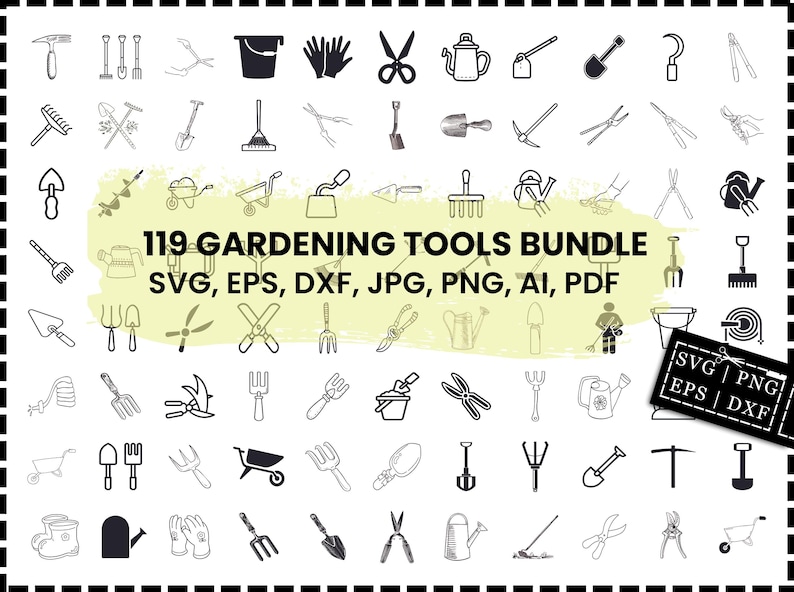 Gardening Tools Svg, Garden Tools Svg Bundle, Tools Svg, Gardening ...