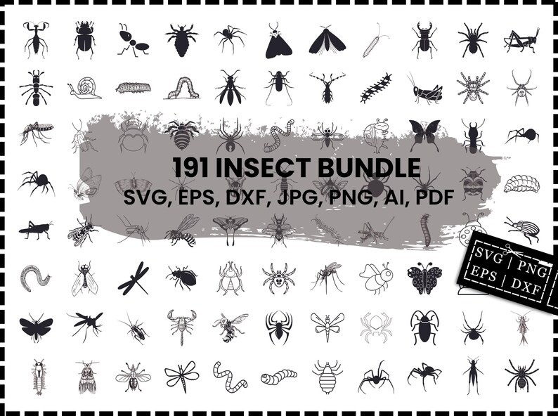 Insect Svg Bundle, Insects Svg, Insect Dxf, Insect Png, Insect Eps ...