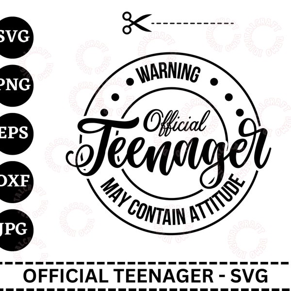 Official Teenager Svg - Etsy