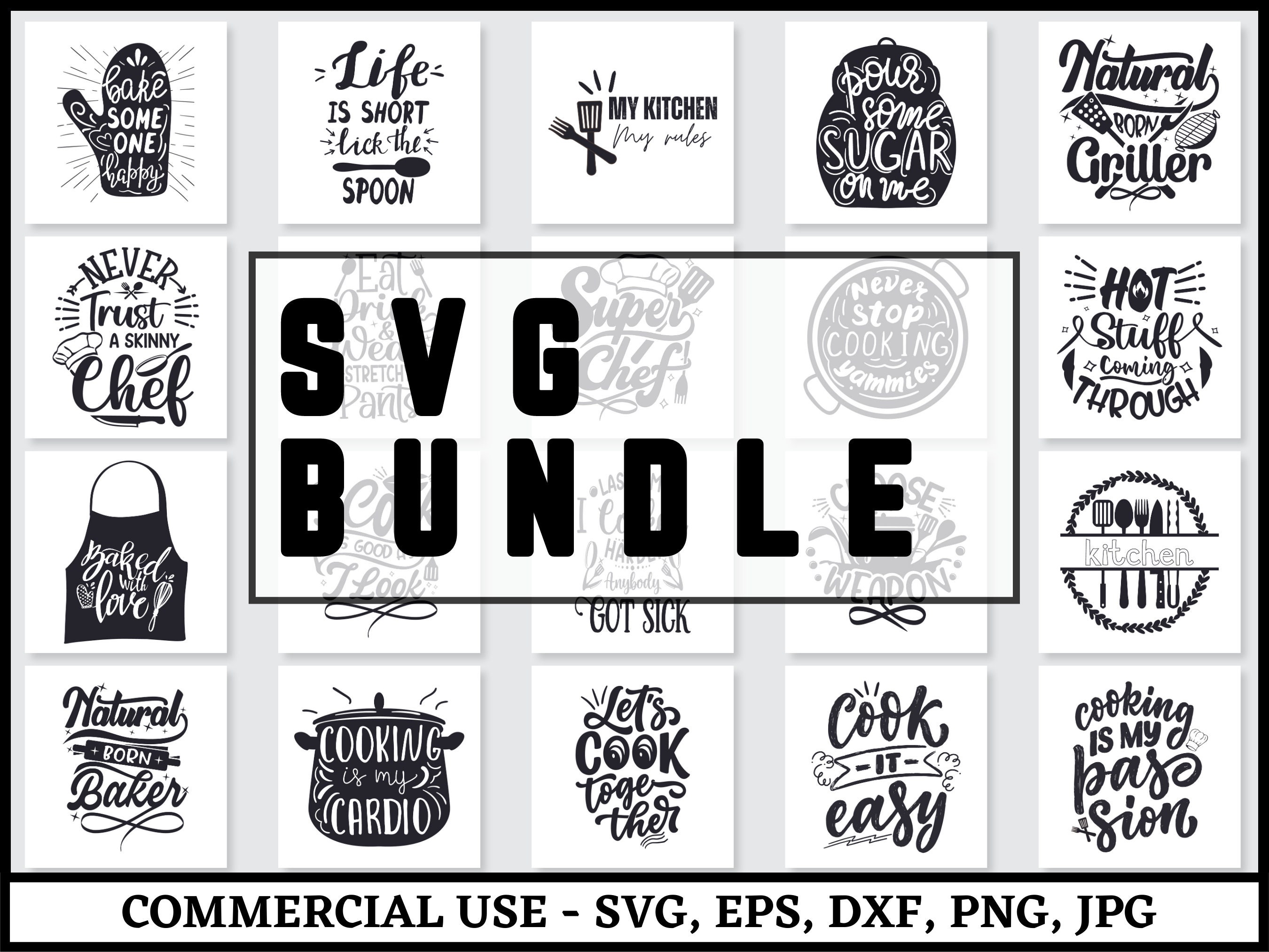 Kitchen Svg, Kitchen Cut File, Cooking Svg, Kitchen Svg Files for ...