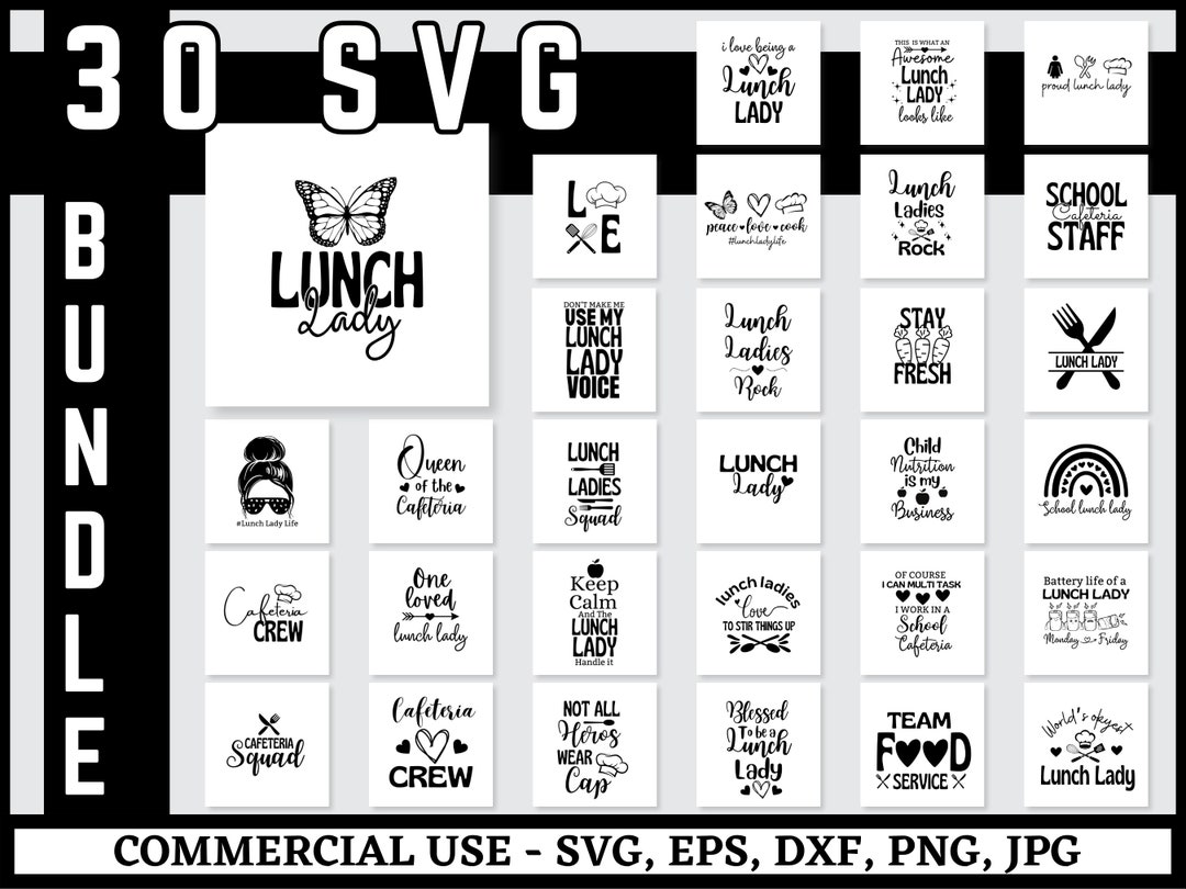 Lunch Lady Svg Bundle, Lunch Lady Png Bundle, Lunch Lady Shirt Design ...