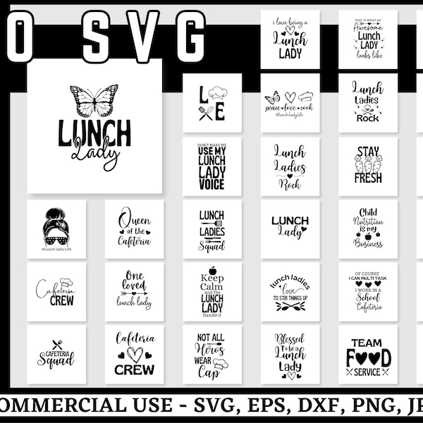 Lunch Lady Svg - Etsy
