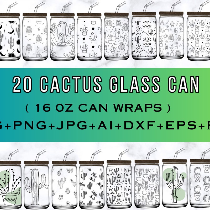 Can Glass Svg - Etsy