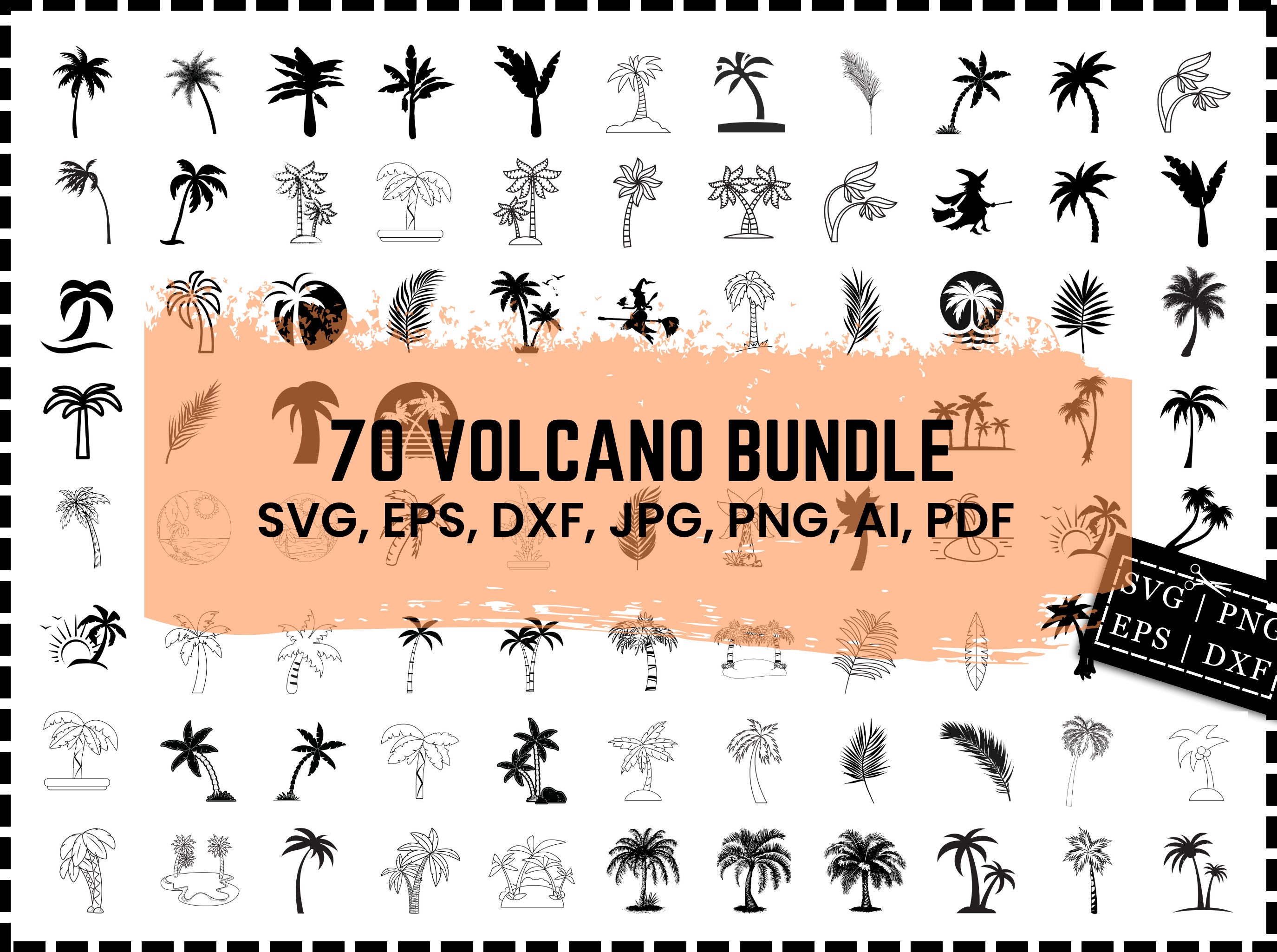 Volcano SVG Bundle, Volcano Svg, Volcano Files for Cricut, Volcano Cut ...