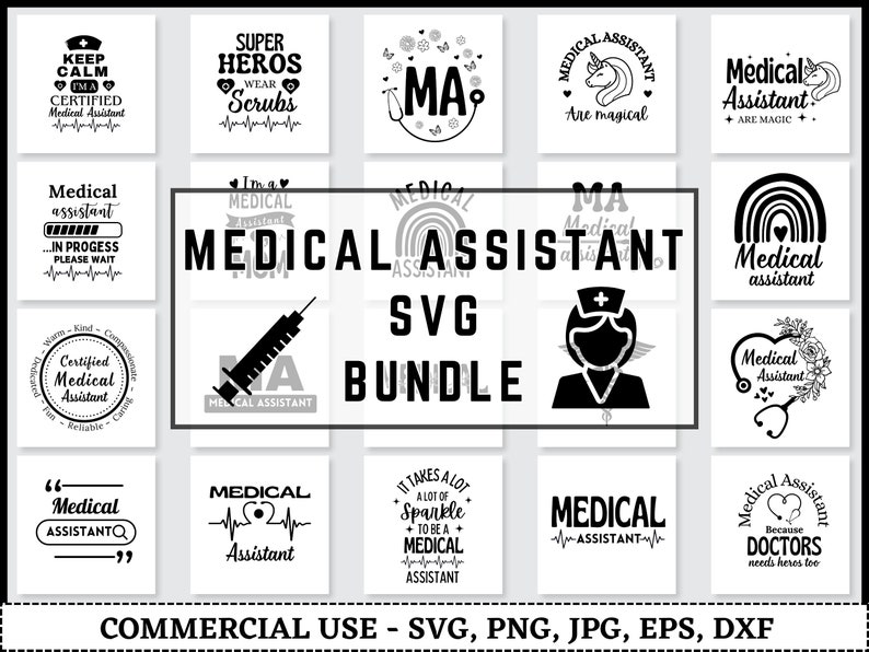 Medical Assistant Svg Bundle, Medical Assistant Png, Nurse Svg ...