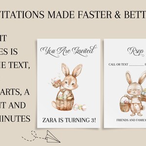 Watercolor Bunny Clipart Set, Easter Bunnies & Eggs PNG, Rabbit Basket ...