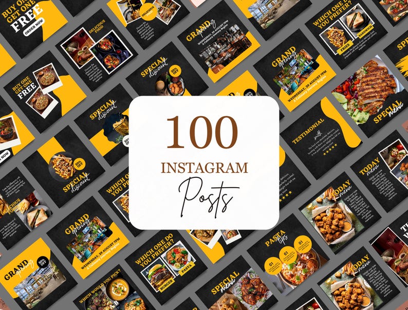 500 Food Instagram Template, Dietitian Instagram Posts, Food Blogger ...