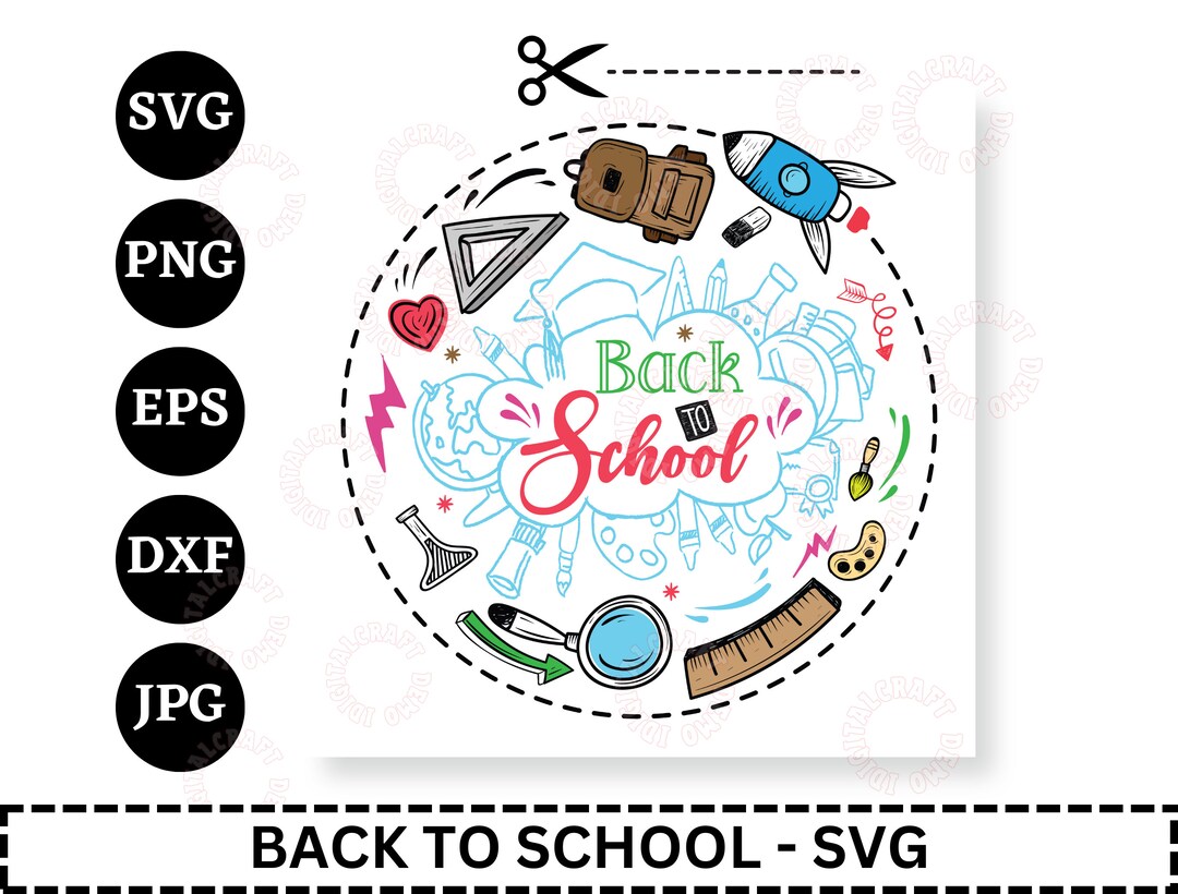 School Supplies SVG School SVG Back to School SVG Png - Etsy