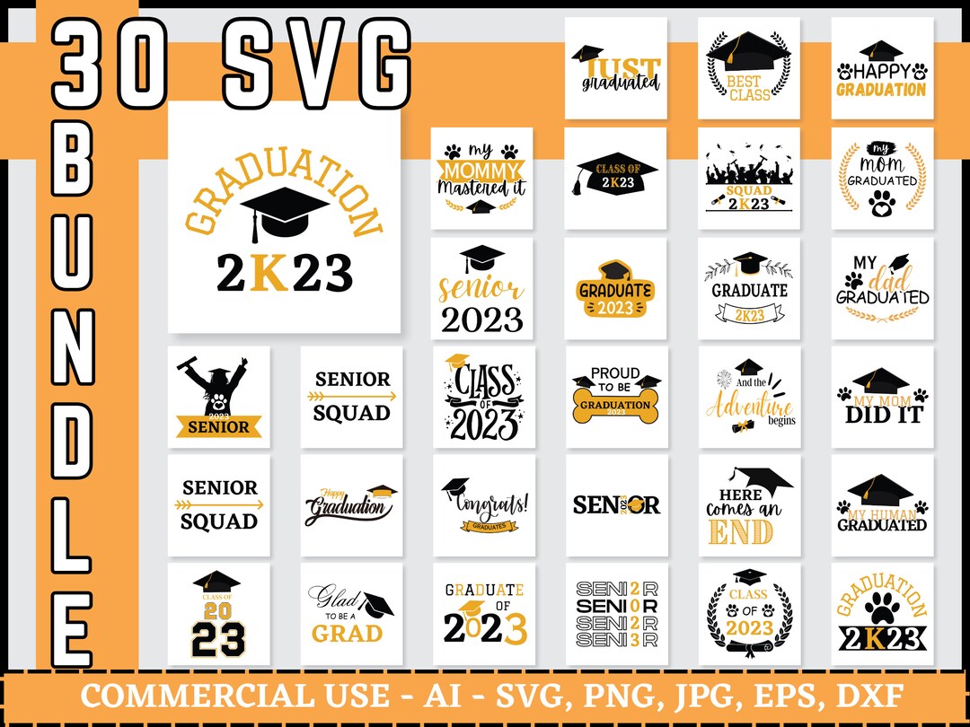 Graduation SVG Bundle Proud Graduate 2023 SVG Senior 2023 - Etsy