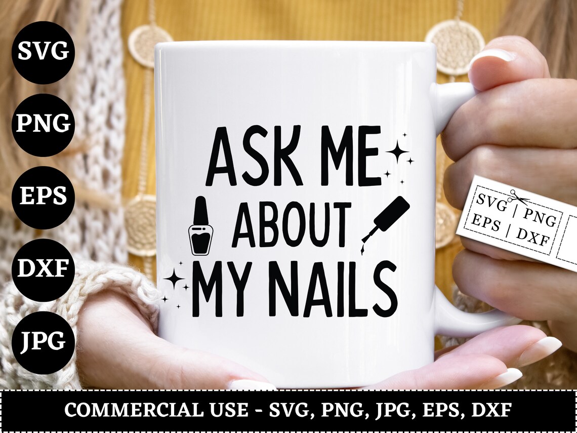 Nails Svg Bundle, Nail Polish Svg, Nail Tech Svg, Manicure Svg, Nail ...