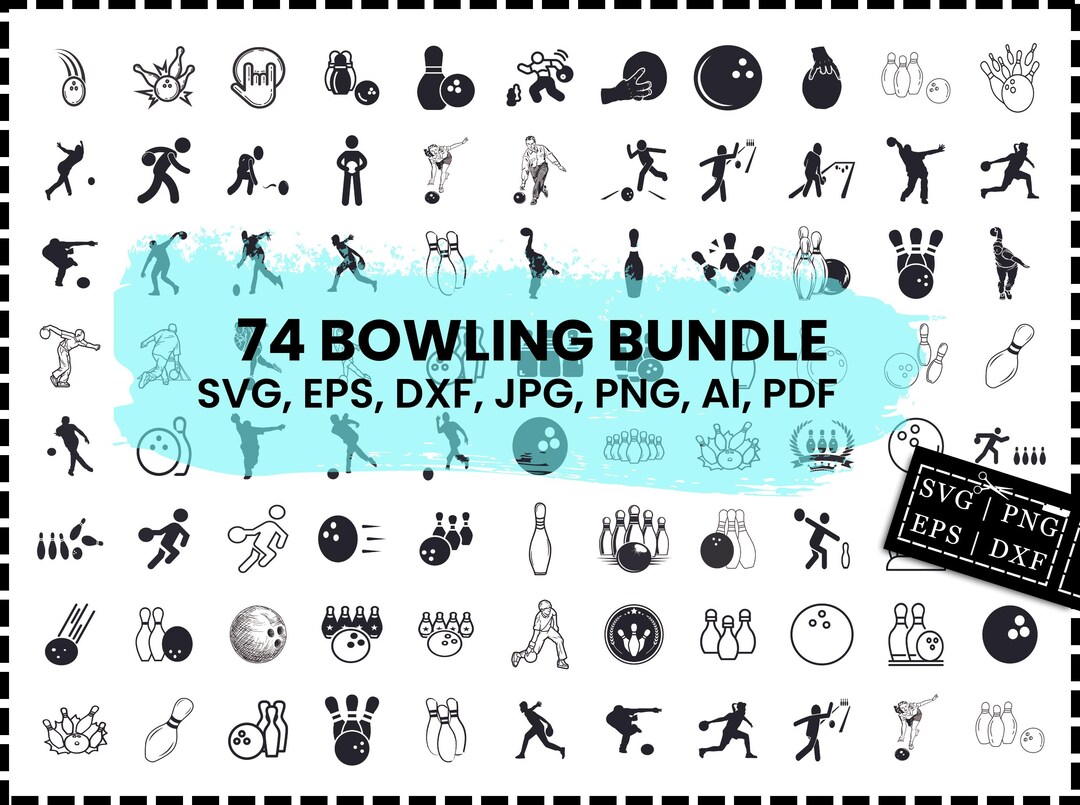 Bowling Svg Bundle, Bowling Dxf, Bowling Png, Bowling Eps, Bowling ...