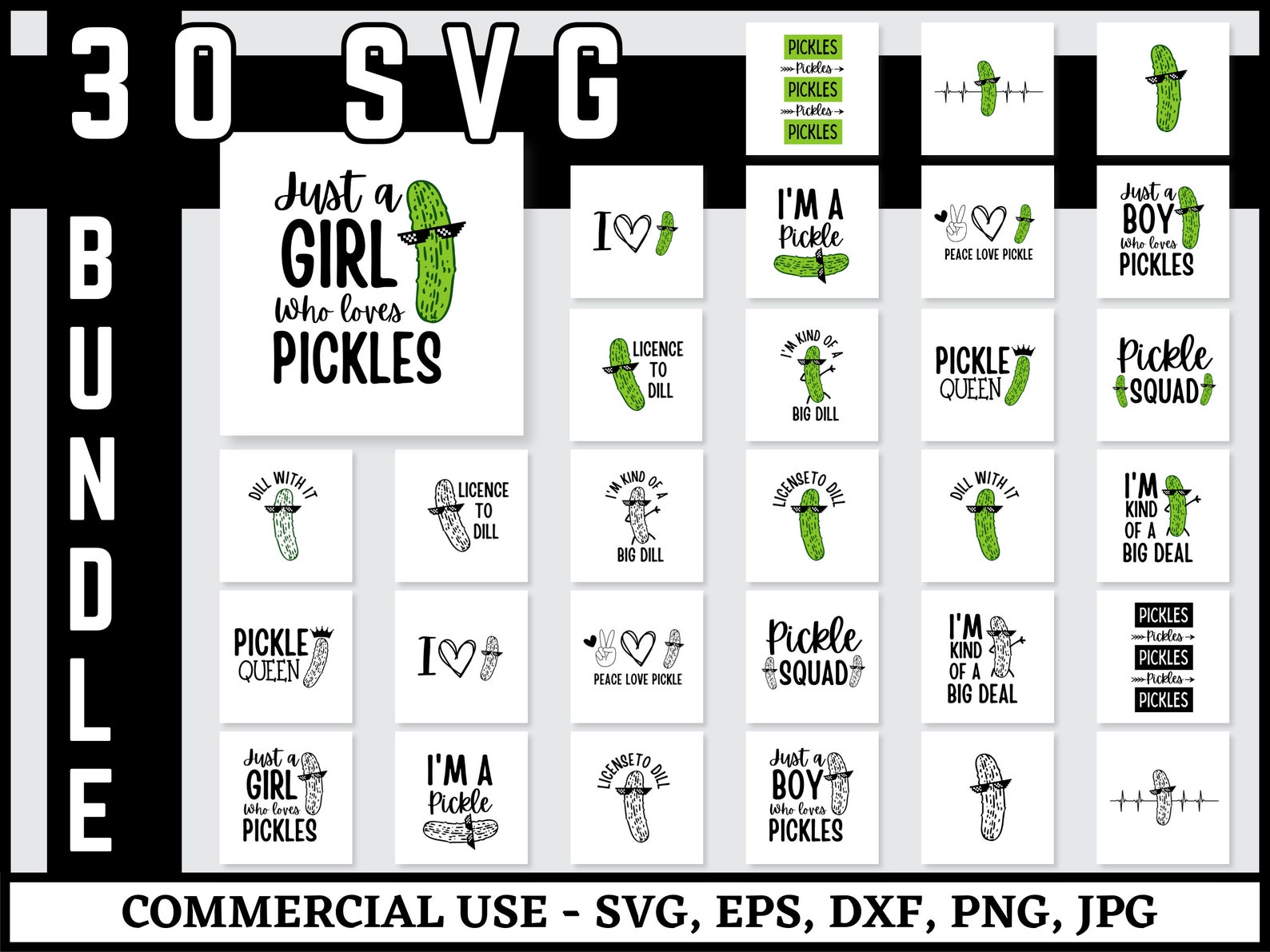 Pickle Svg Bundle, Instant Download, Pickle Png, Pickle Clipart, Pickle ...