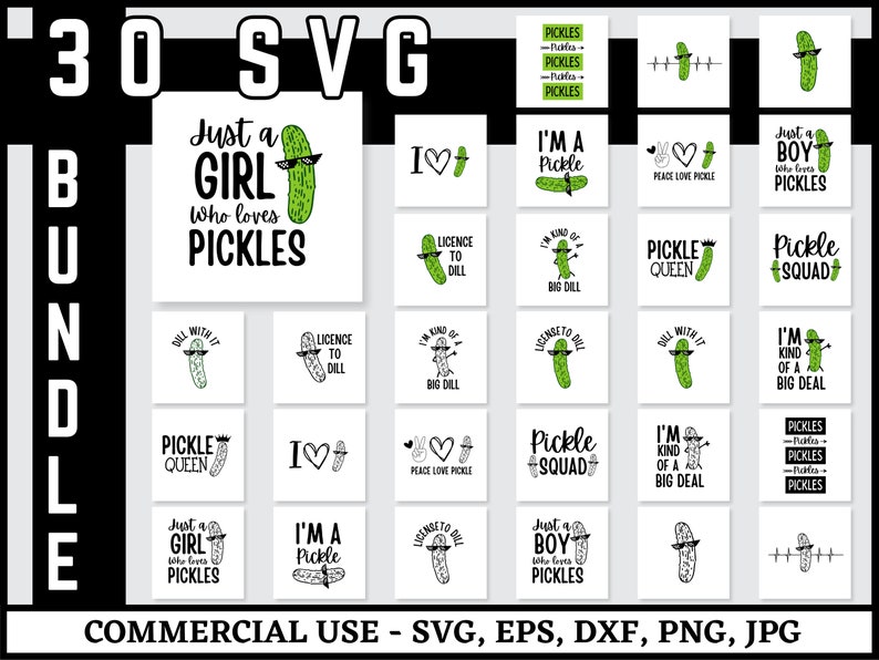 Pickle Svg Bundle, Instant Download, Pickle Png, Pickle Clipart, Pickle ...