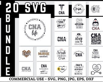 Cna Svg Bundle, Nurse Svg, Nursing Svg, Nurse Life Svg, Medical Svg ...